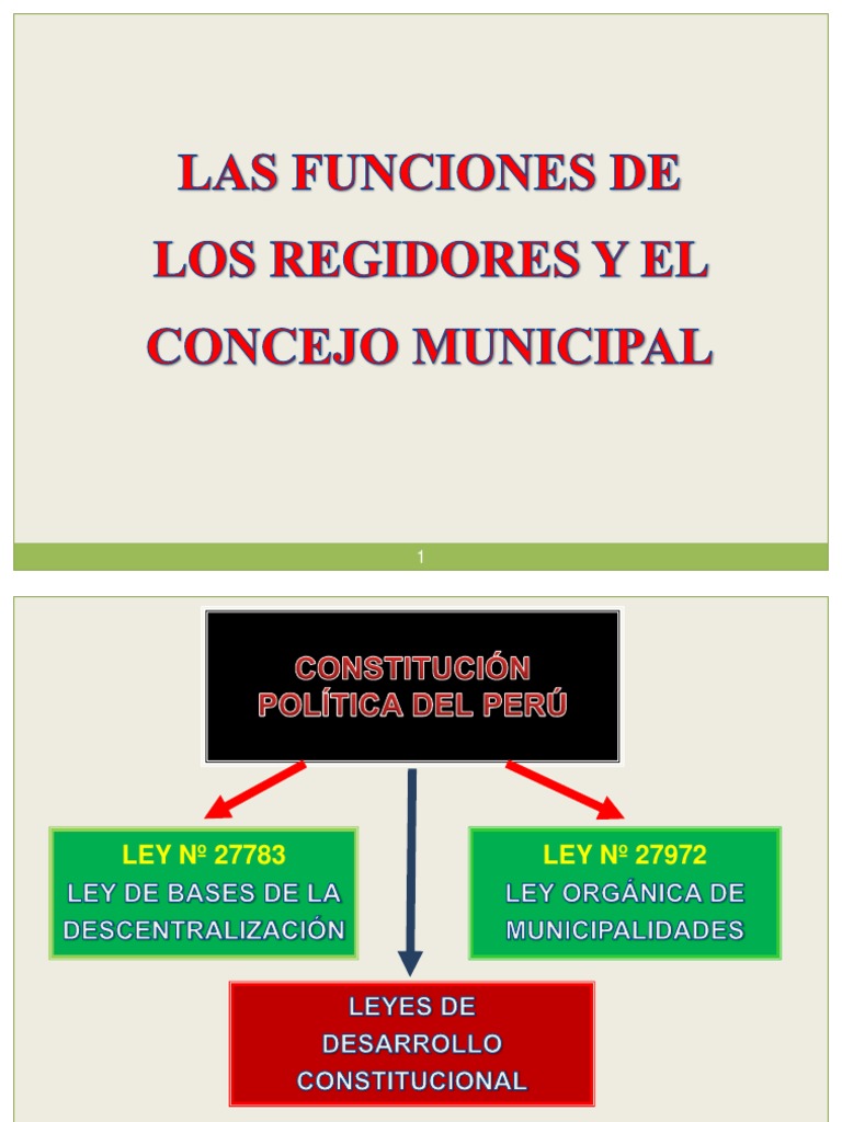 Las Funciones de Los Regidores y El Concejo Municipal | PDF | Gobierno ...