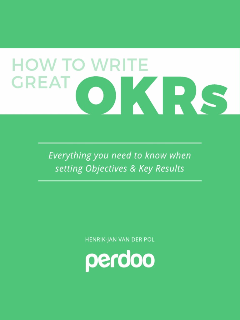 Perdoo OKR Ebook | PDF | Performance Indicator | Goal
