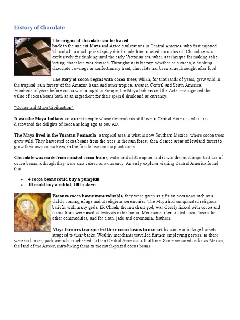 La Historia de Chocolate Lesson Plan | Chocolate | Aztec