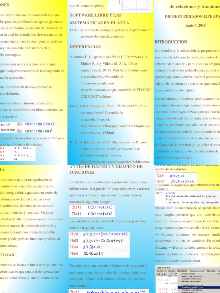 Triptico de Tei | PDF | Función (Matemáticas) | Ecuaciones