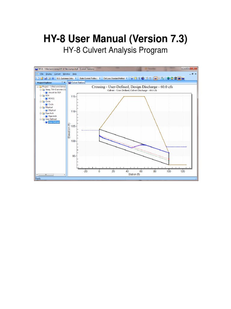 HY-8 Culvert Analysis Manual | PDF | Computing And Information Technology