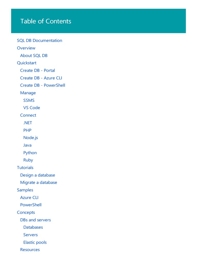 Sql Database Azure Pdf Microsoft Sql Server Databases