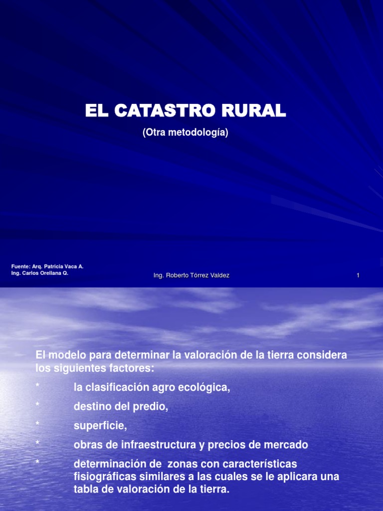 Tema 5 - Otra Metodologia Catastro Rural | PDF | Suelo | Riego