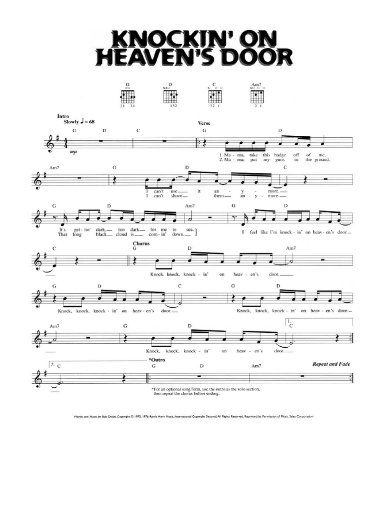 Knockin On Heavens Door | PDF