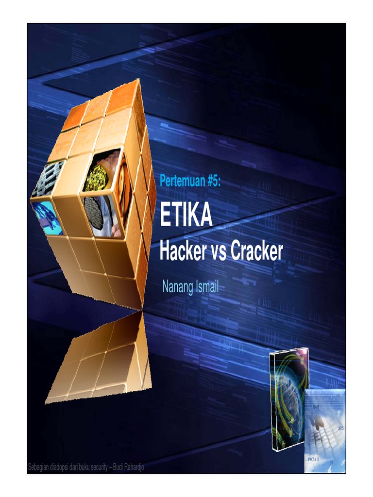 Slide#5-Etika (Hacker Vs Cracker) | PDF | Security Hacker | Computer Network Security