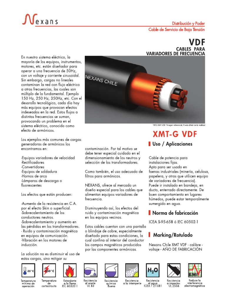 VDF, Cables Variadores de Frecuencia PDF | PDF