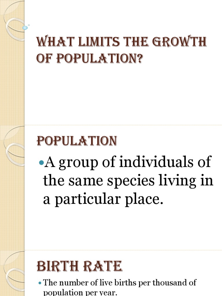 Factors Limiting Population Growth | PDF | Population | Environment