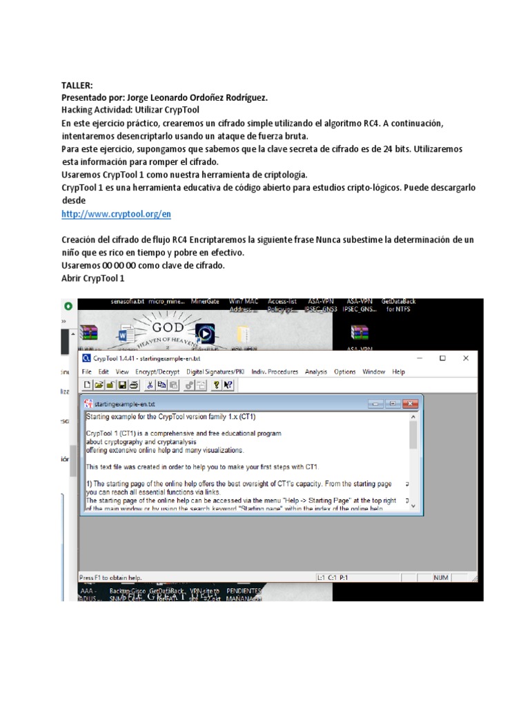 Taller Criptografia | PDF | Criptografía | Clave (criptografía)