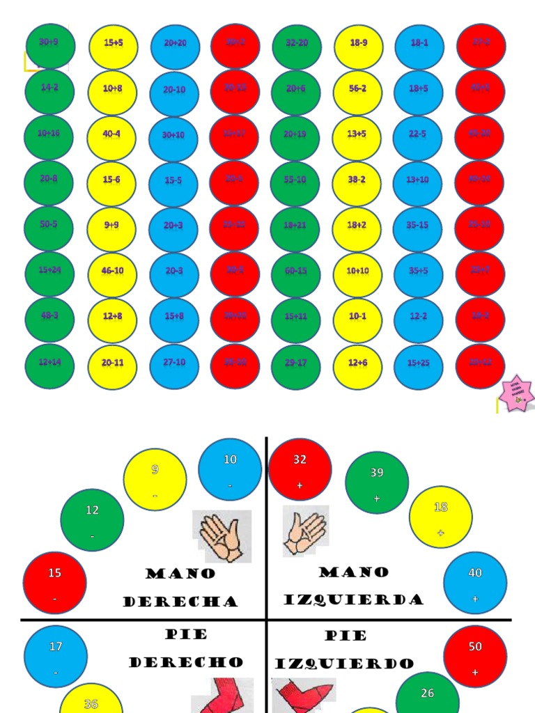Twister Matematico | PDF | Ruleta | Ocio