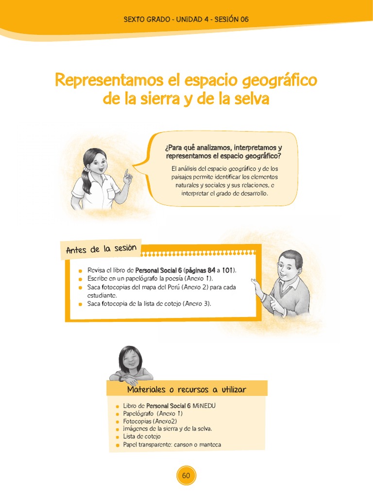 Sesion06-Representamos El Espacio Geográfico | PDF | Selva | Perú