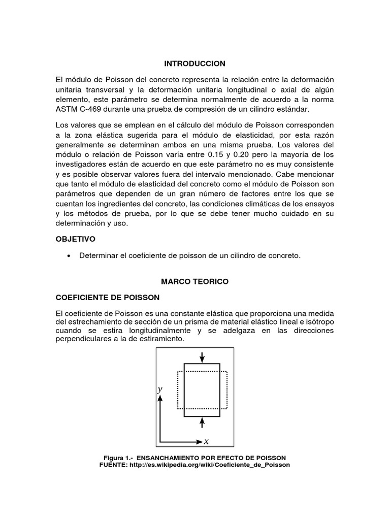 Modulo de Poisson | PDF | Elasticidad (Física) | Deformación (Mecánica)