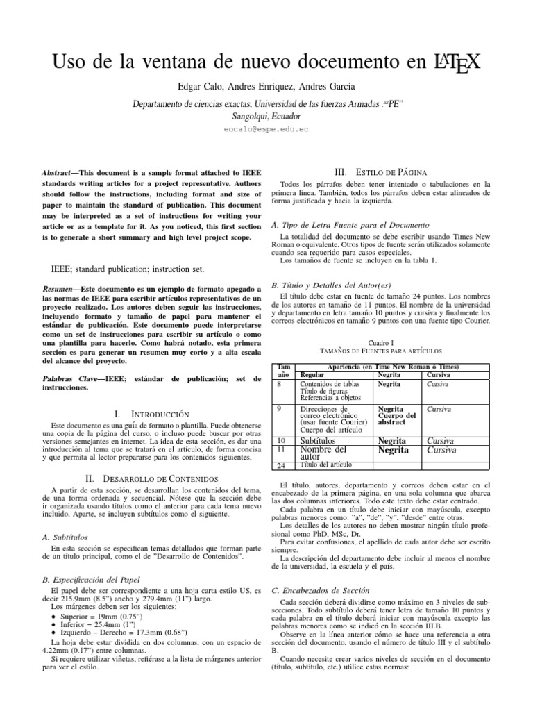 Normas IEEE Latex | Descargar gratis PDF | Azul | Color