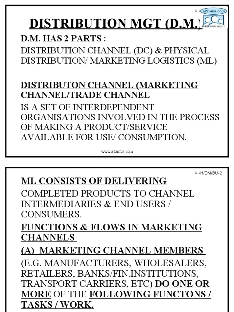 DM Single Slides | PDF | Retail | Supply Chain Management