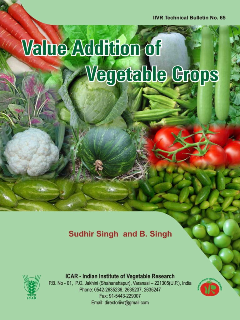 Value Addition in Vegetable Crops | PDF | Food Preservation | Vegetables