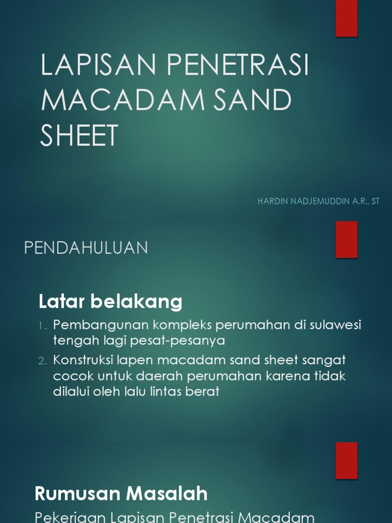 Lapen Macadam | PDF