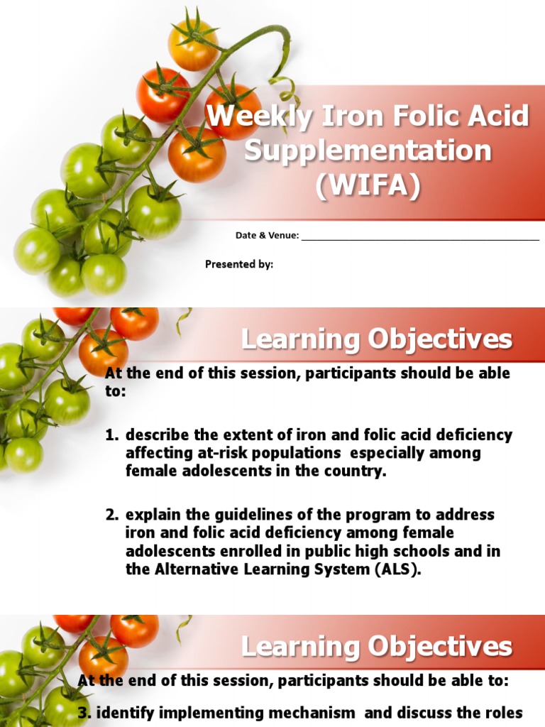 Session 3 WIFA | PDF | Nutrition | Diet & Nutrition