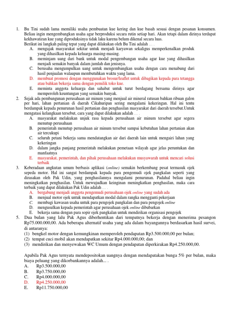 Soal Eko Kelas Xii Ips Ujian Akhir | PDF