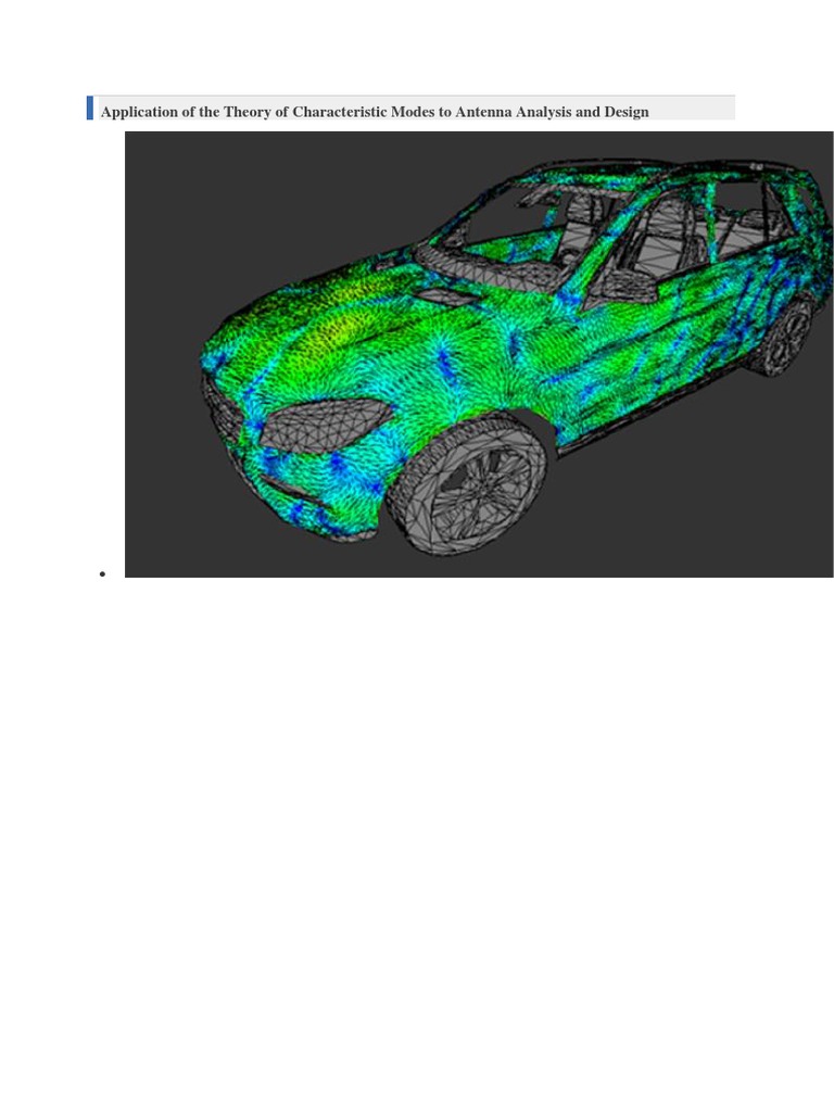 Application of The Theory of Characteristic Modes To Antenna Analysis ...