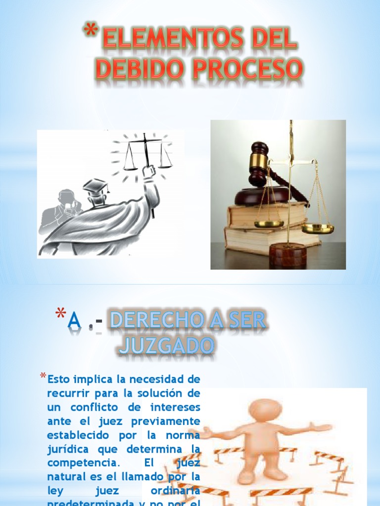 Elementos Del Debido Proceso | PDF | Debido al proceso | Juez