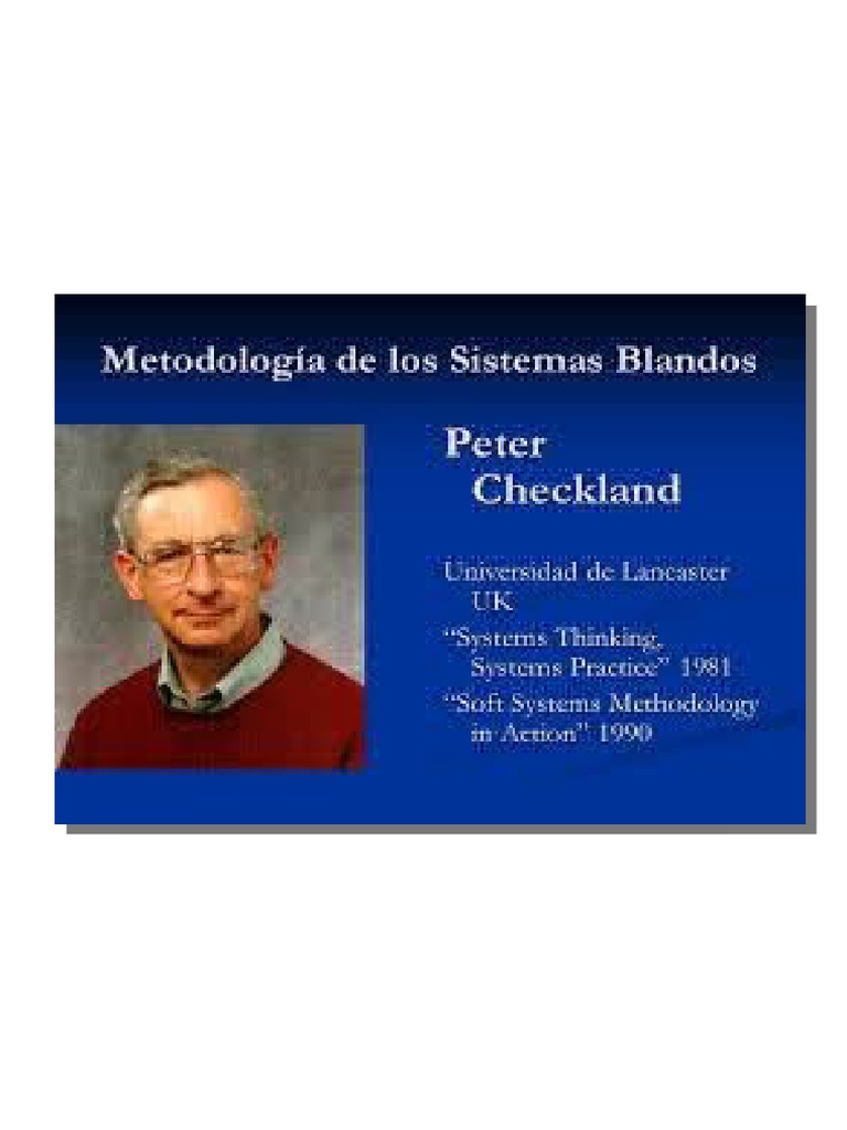 Metodología de Checkland Lectura | PDF | Sistema | Visión del mundo
