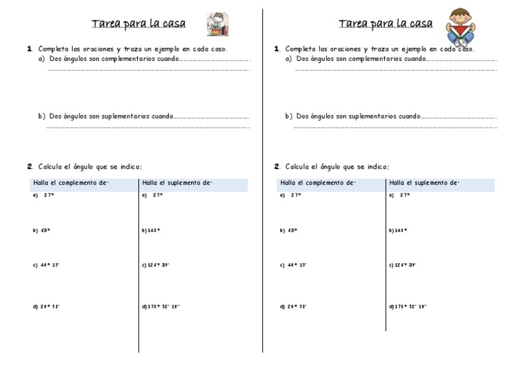 Ejercicios de Complemento y Suplemento | PDF