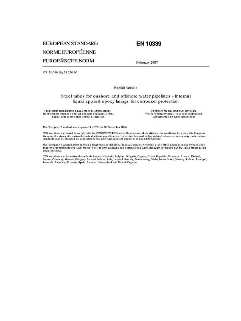 EN 10339 Standard PDF | PDF