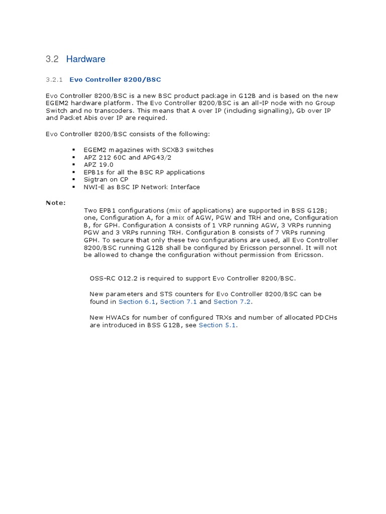 Hardware: Evo Controller 8200/BSC | PDF