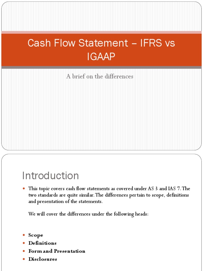 Cash Flow Statement: IFRS vs IGAAP Differences | PDF | International ...