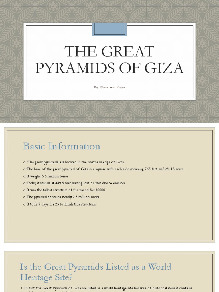 The Great Pyramids of Giza | PDF