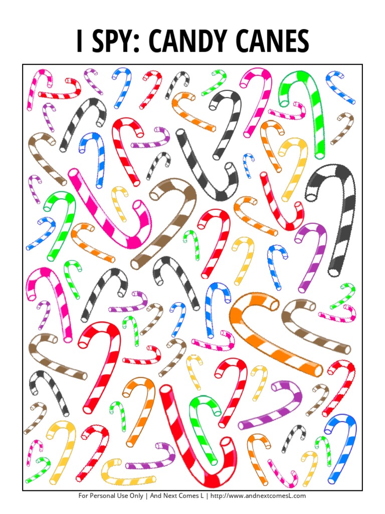 I Spy Candy Canes Activity | PDF