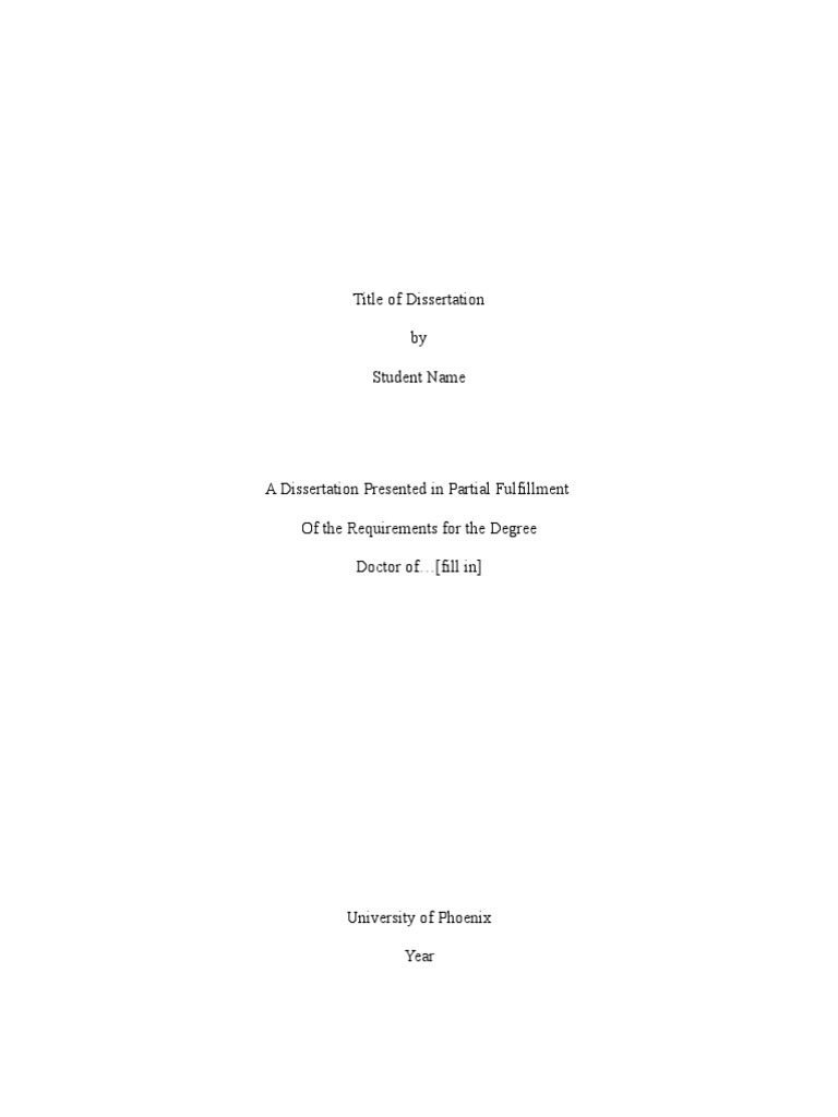 Dissertation Template Outline | PDF | Hypothesis | Statistical ...