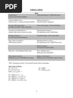 Financial Ratios Cheat Sheet | PDF