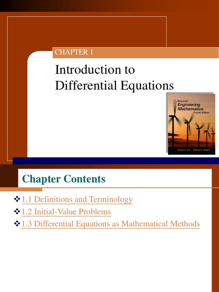Ch01 Introduction To Differential Equations | PDF | Ordinary ...