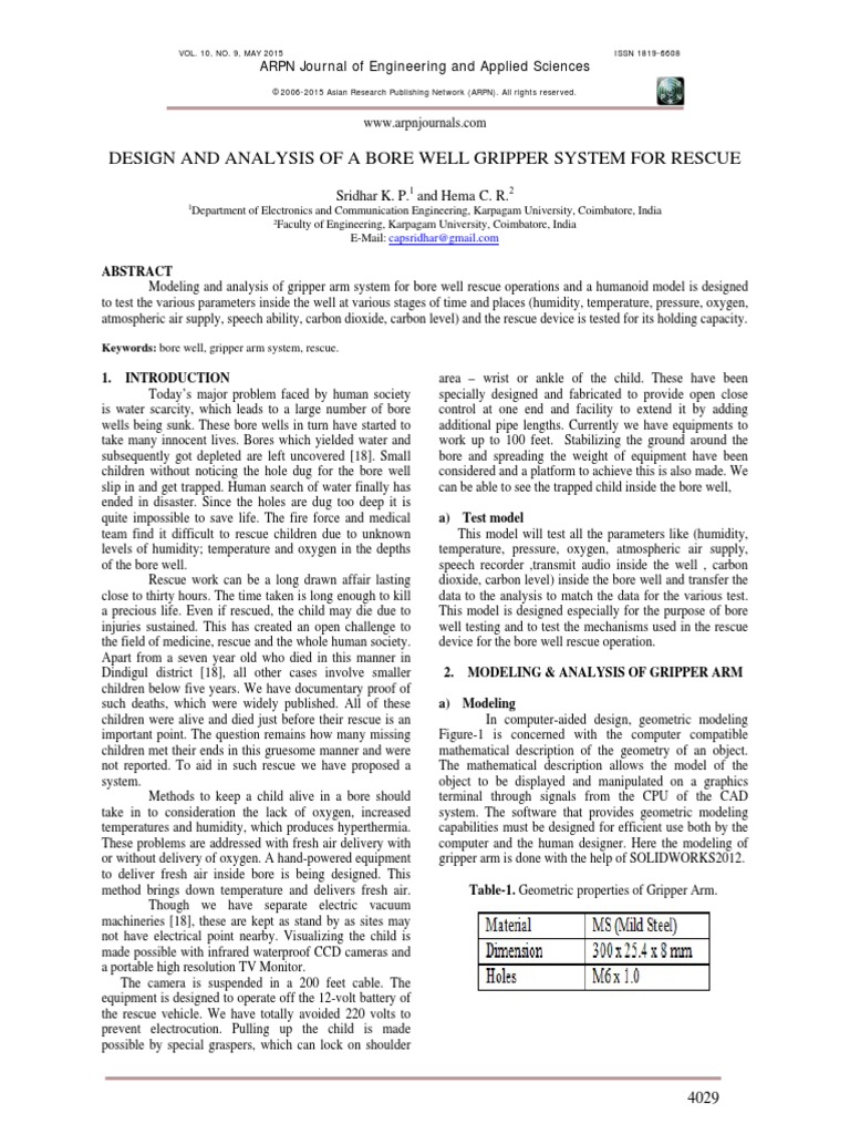 Borewell Rescue Robot | PDF | Computer Aided Design | Wireless Sensor ...
