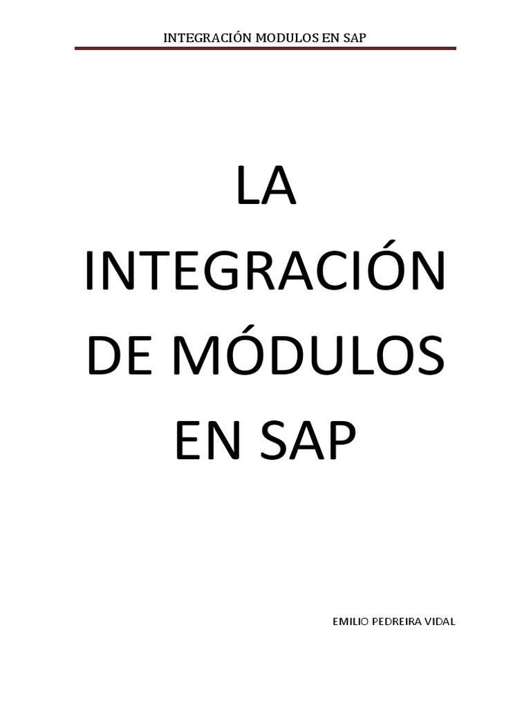 La Integración de Módulos en Sap | PDF | Sap Se | Arquitectura ...