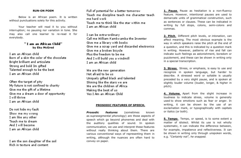 (18-19) Run-On Poems and Prosodic Features | PDF | Symbols | Semiotics