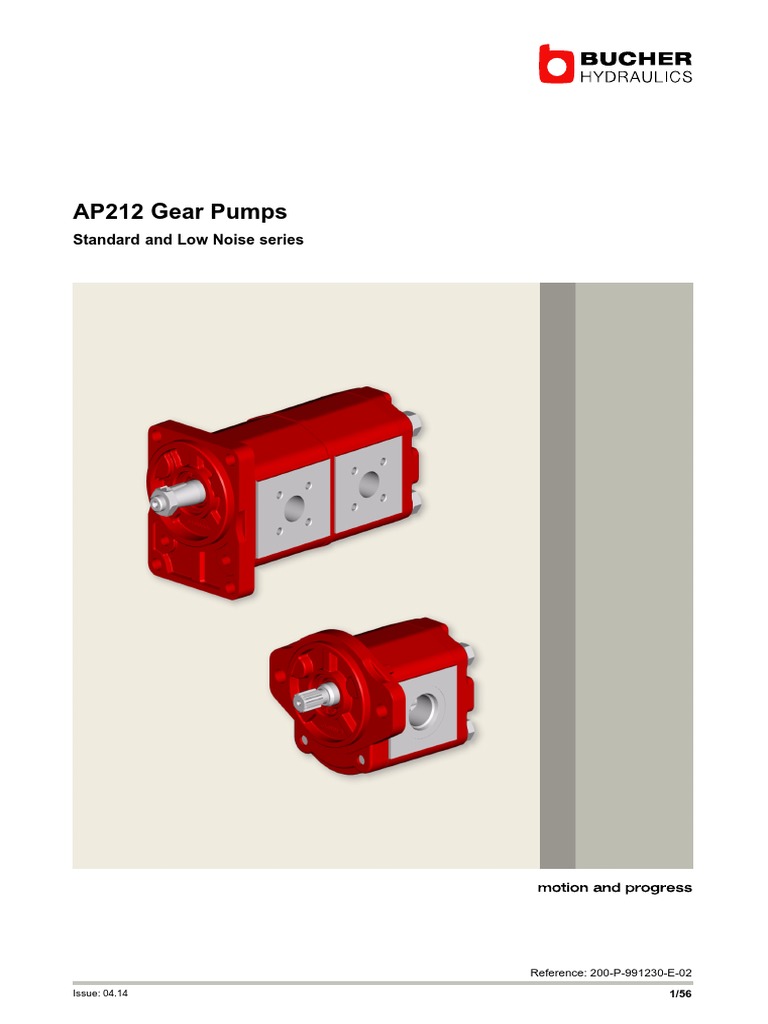 AP212 Gear Pumps: Standard and Low Noise Series | PDF | Pump | Gear