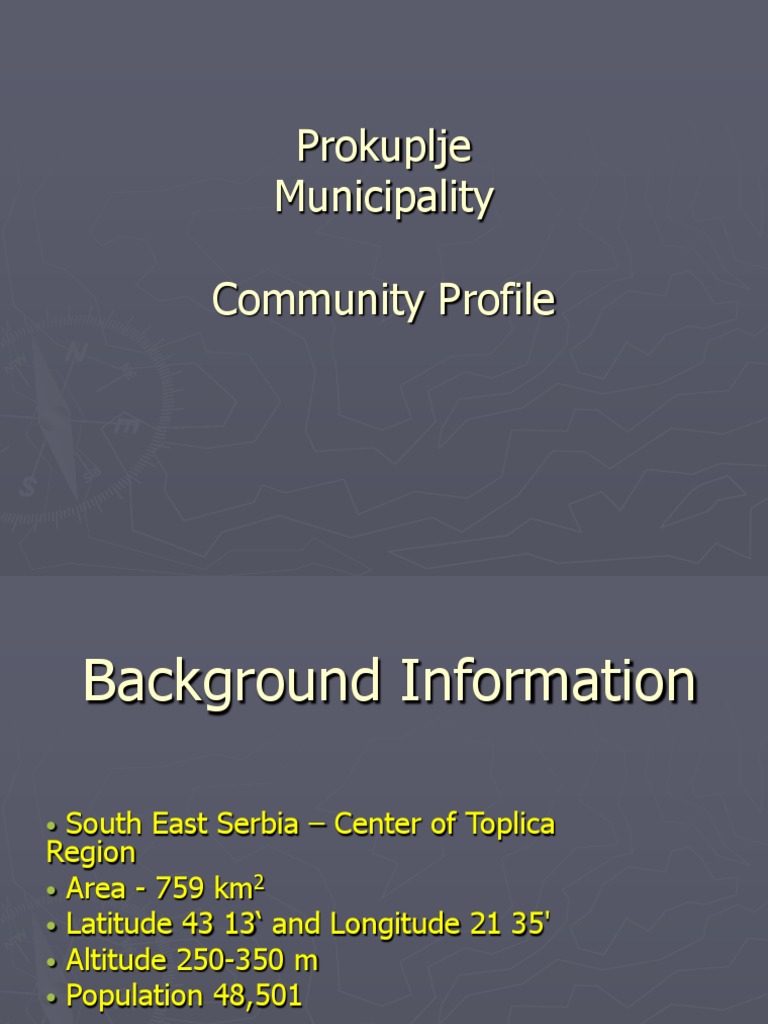 Prokuplje Municipality Community Profile | PDF | Employment ...