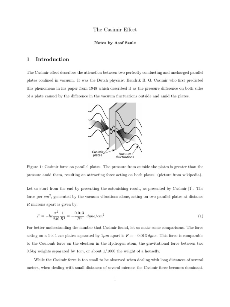 Casimir Effect | PDF | Normal Mode | Quantum Mechanics