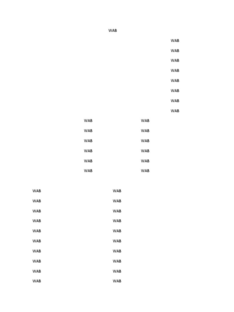 Repetition of the Acronym "WAB | PDF