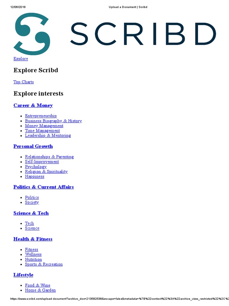Upload A Document - Scribd - Up01 | PDF | Scribd | World Wide Web