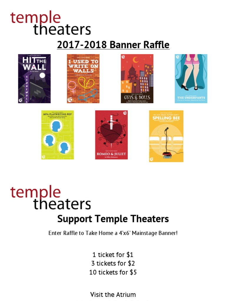 Banner Raffle for Temple Theaters | PDF