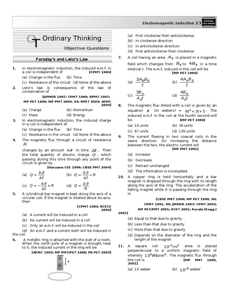 02-EMI-Assignment + Critical-1 | PDF | Electromagnetic Induction | Inductor