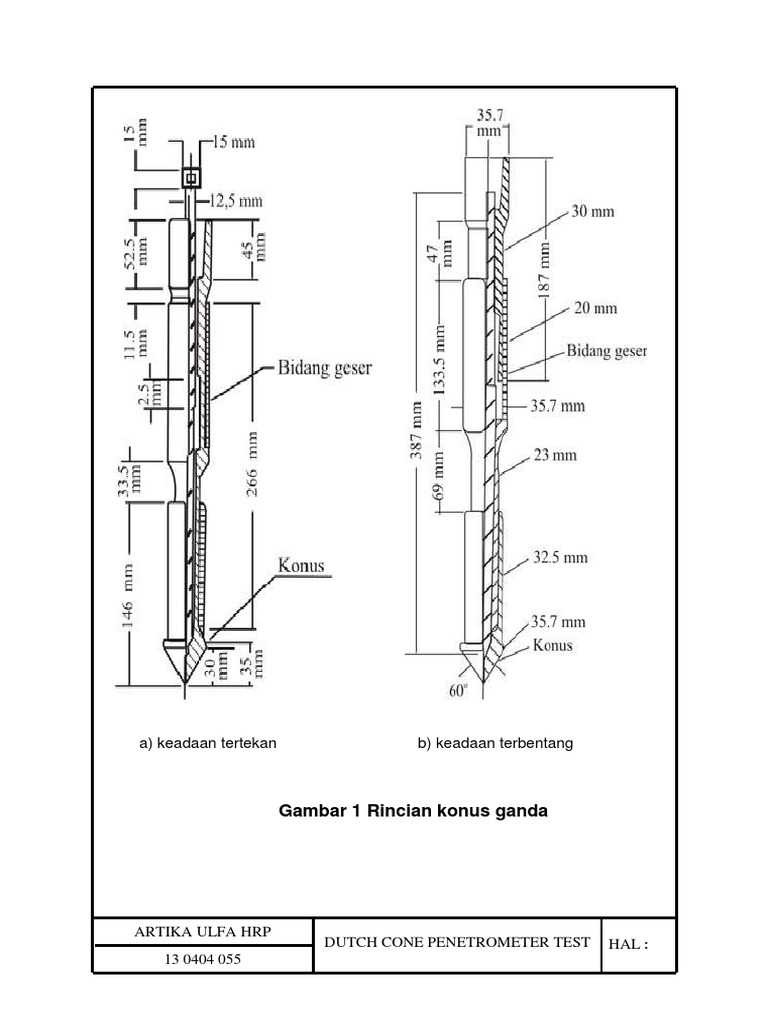 Konus ganda dan alat penetrasi konus | PDF
