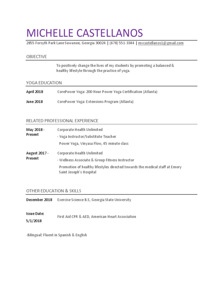 Michelle Castellanos Website Resume | PDF