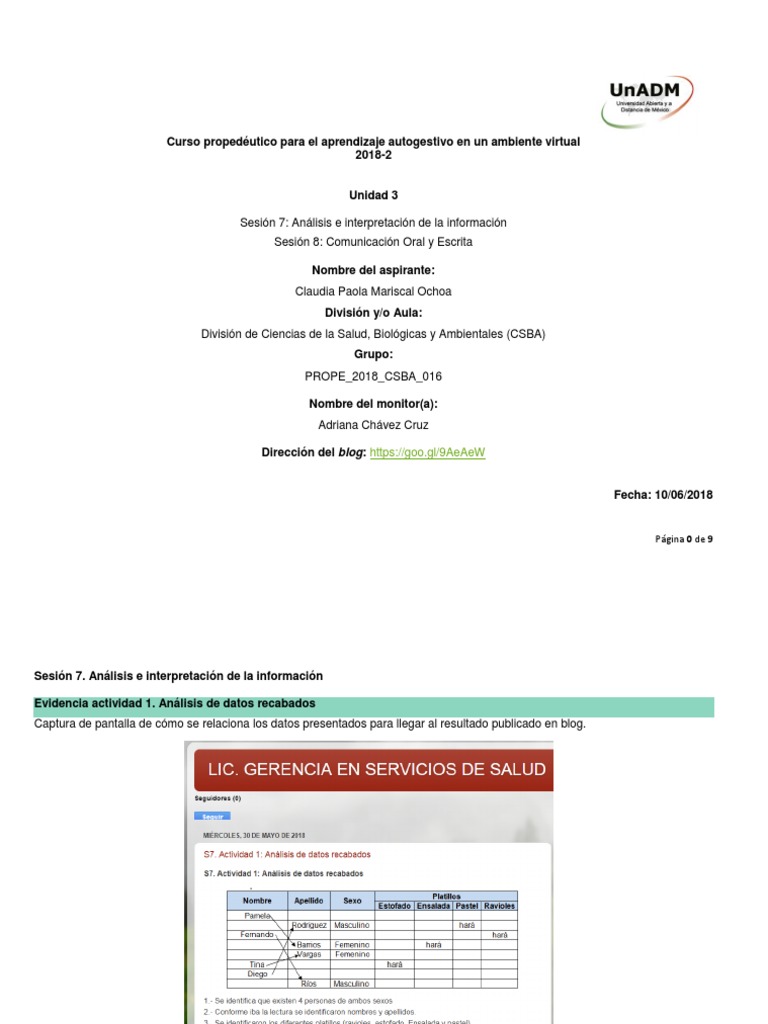 Claudia Mariscal U3 PDF | PDF | Blog | Aprendizaje
