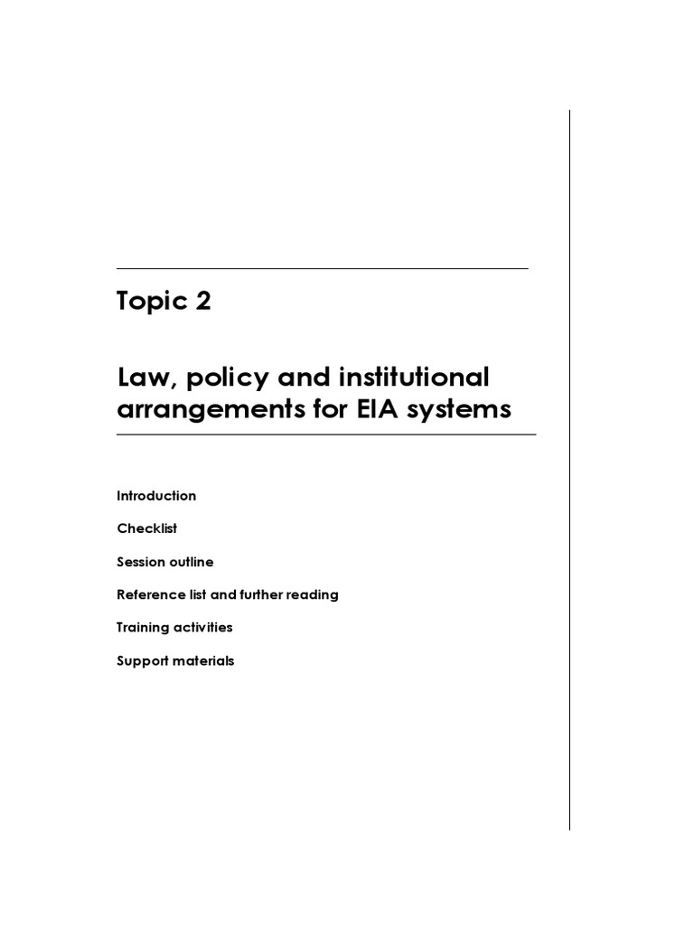 7 EIA - E - Top2 | PDF | Environmental Impact Assessment | Policy