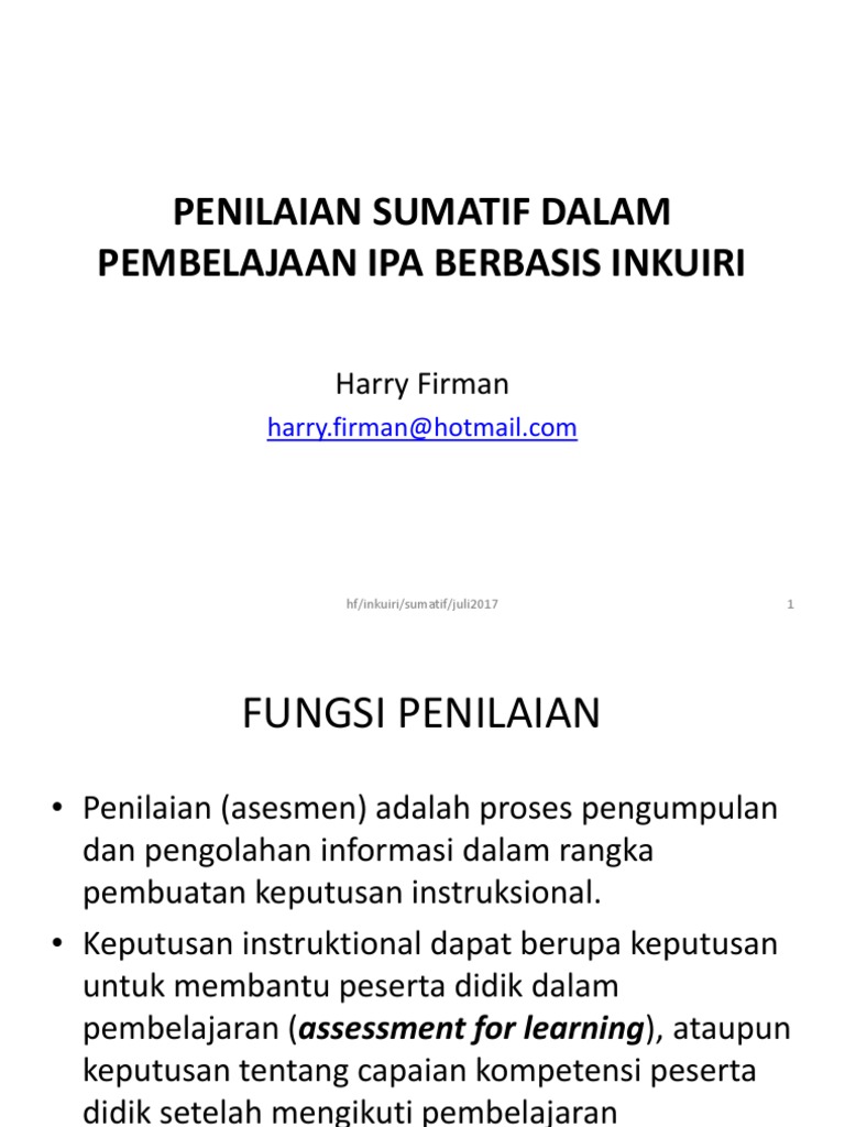 Penilaian Sumatif Dalam Ibl | PDF