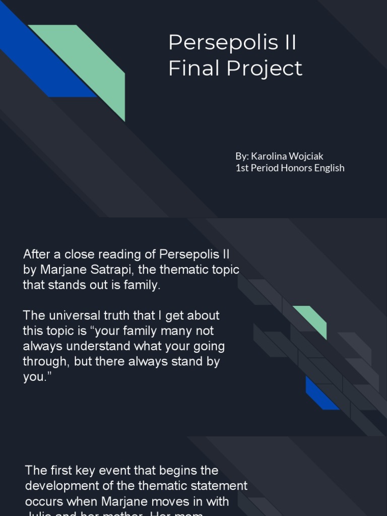 Persepolis Final Project | PDF | General Fiction