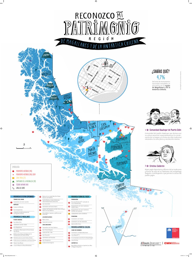 Mapa Magallanes PDF | PDF | Patrimonio cultural | Chile